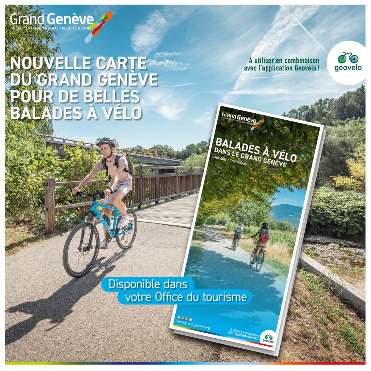 Carte des balades vélo Grand Genève - Genèveroule